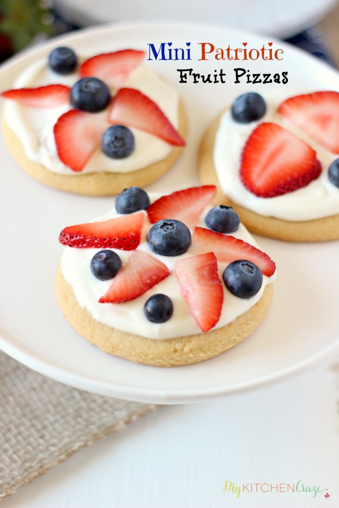 Mini Patriotic Fruit Pizzas - My Kitchen Craze