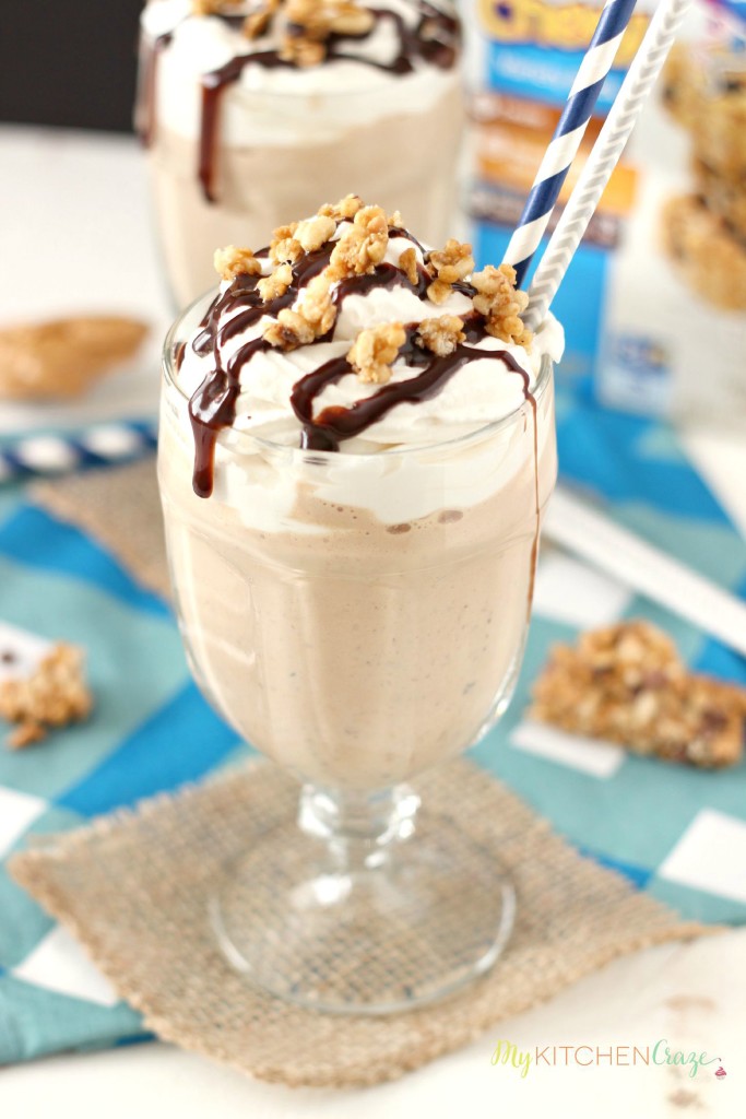 Chocolate Peanut Butter Granola Milkshake - My Kitchen Craze