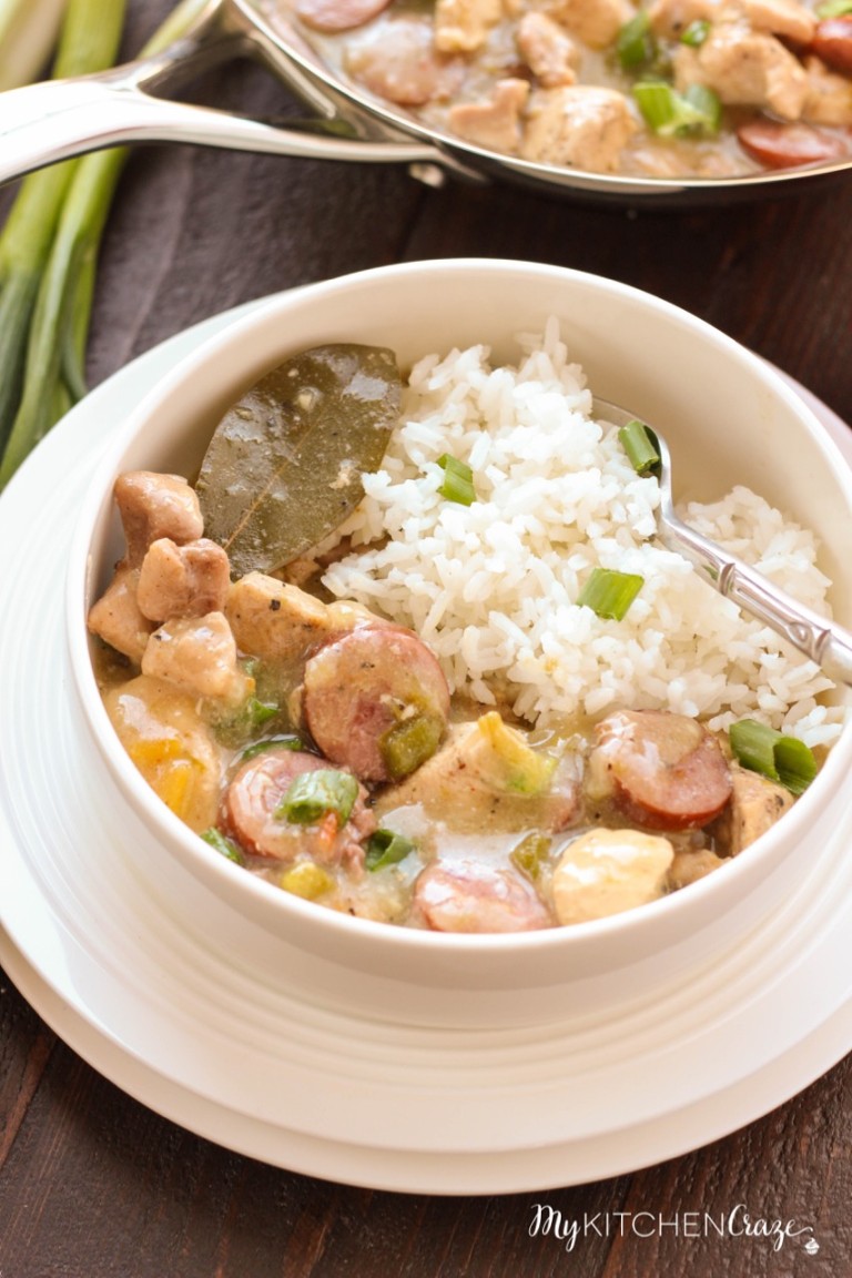 Chicken and Beef Kielbasa Gumbo - My Kitchen Craze