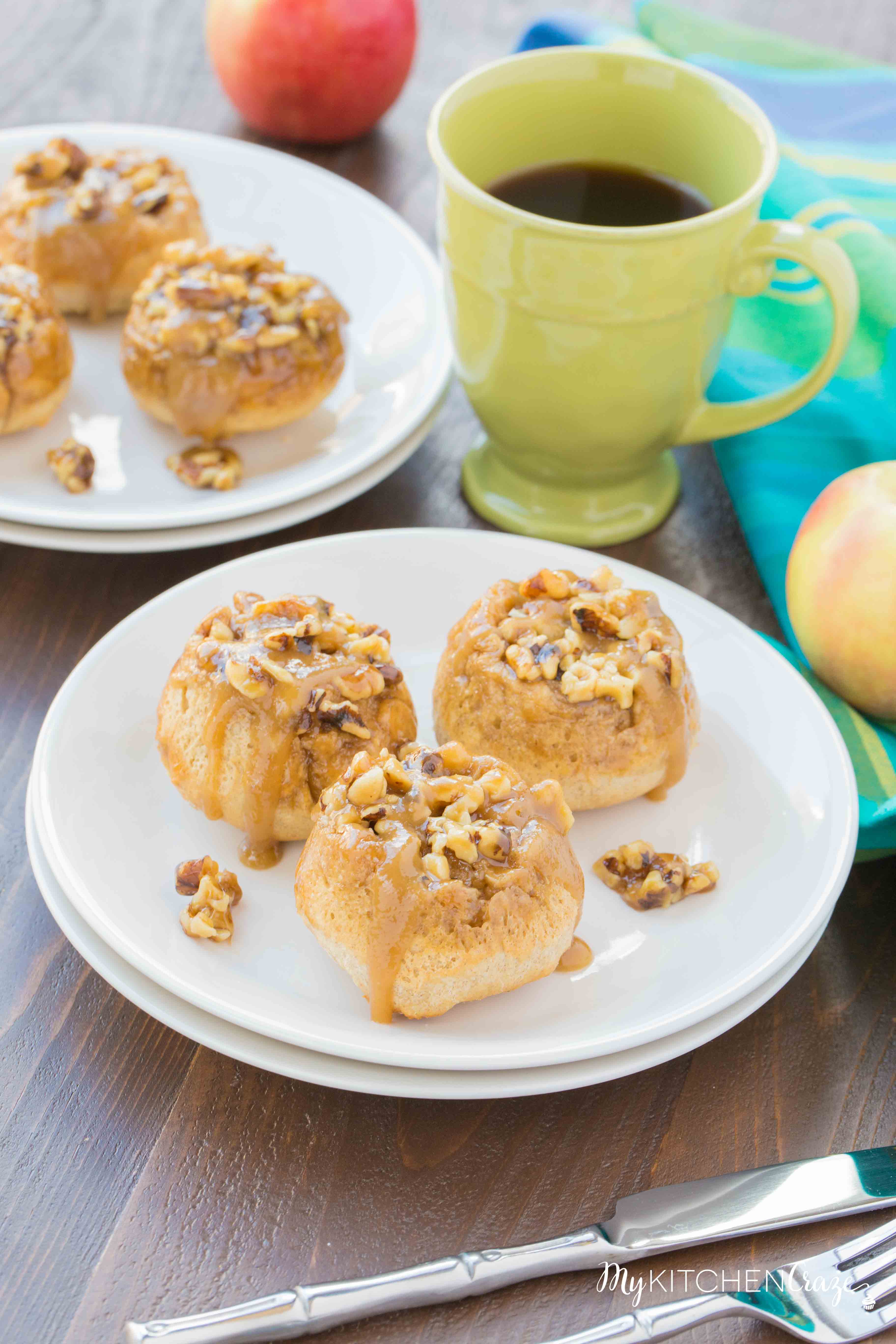 Caramel Apple Buns - My Kitchen Craze