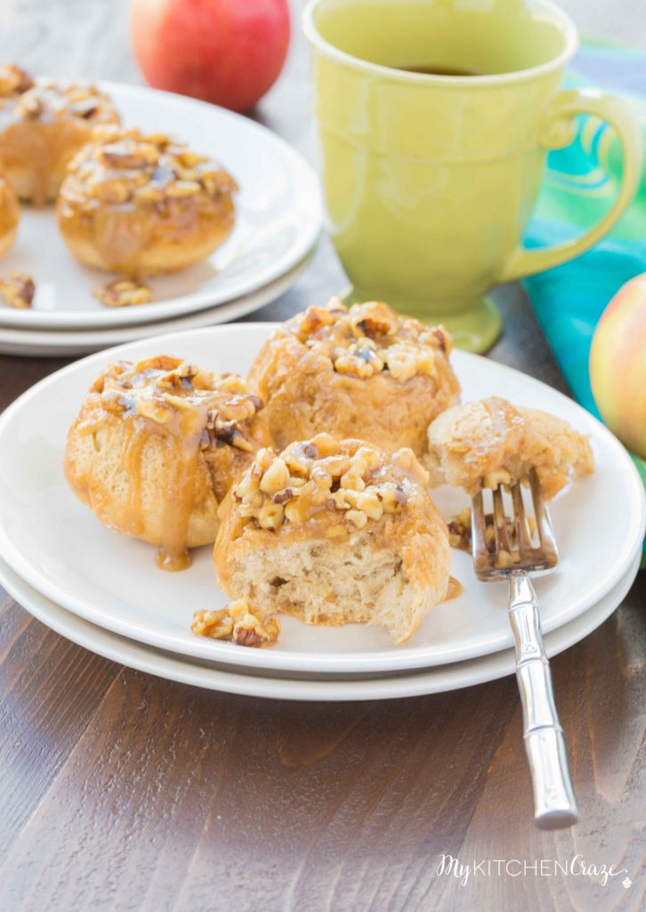 Caramel Apple Buns - My Kitchen Craze