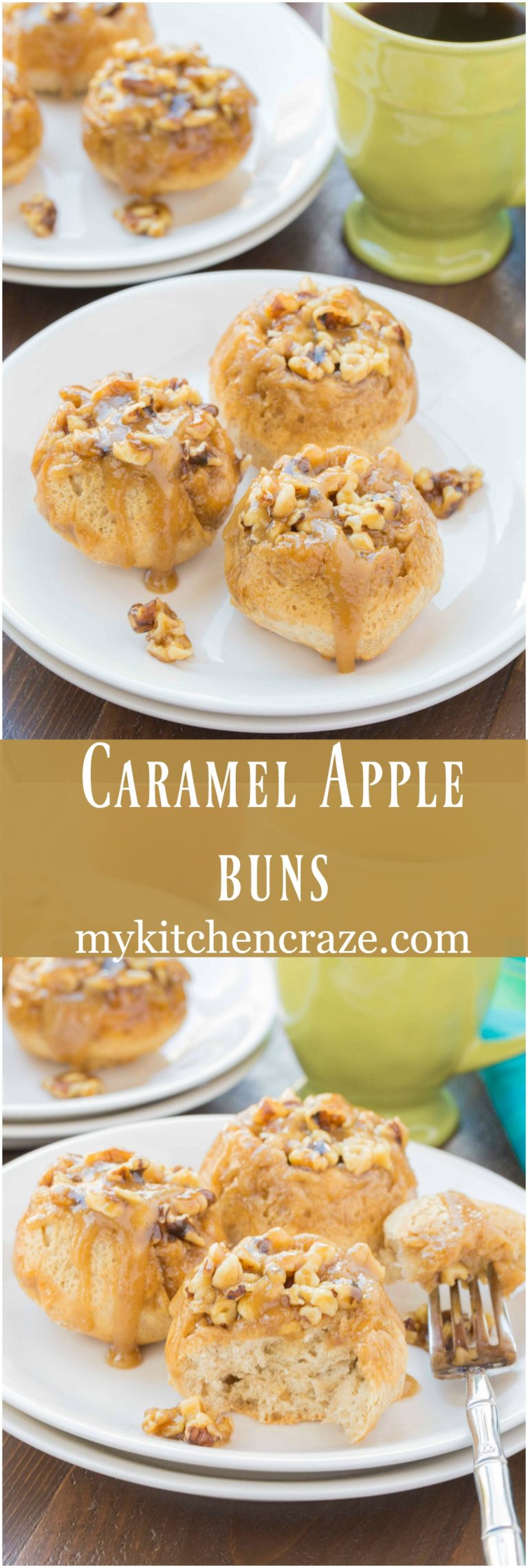 Caramel Apple Buns - My Kitchen Craze