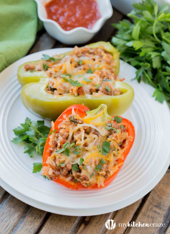 Stuffed Bell Peppers - My Kitchen Craze