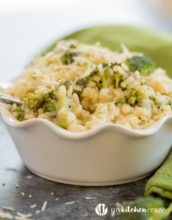 Roasted Broccoli Risotto plus a Video - My Kitchen Craze